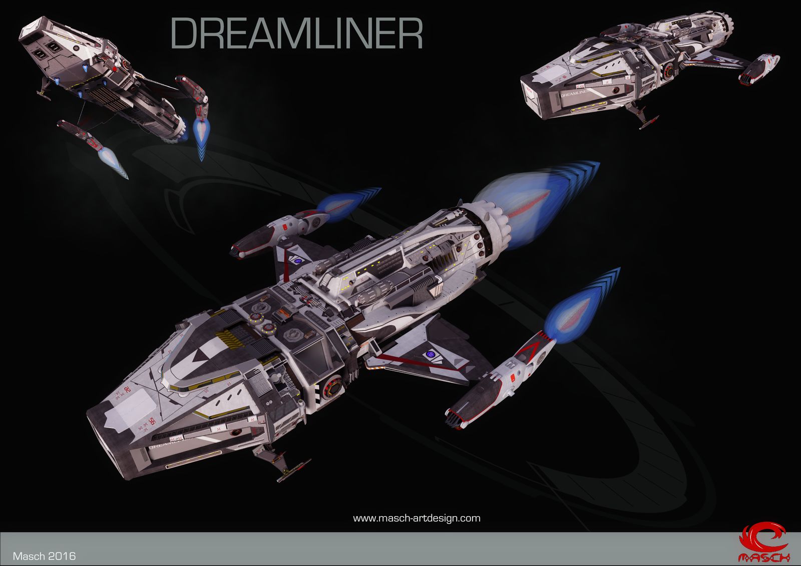 Spaceship Dreamliner by MASCH-ART | Scrolller