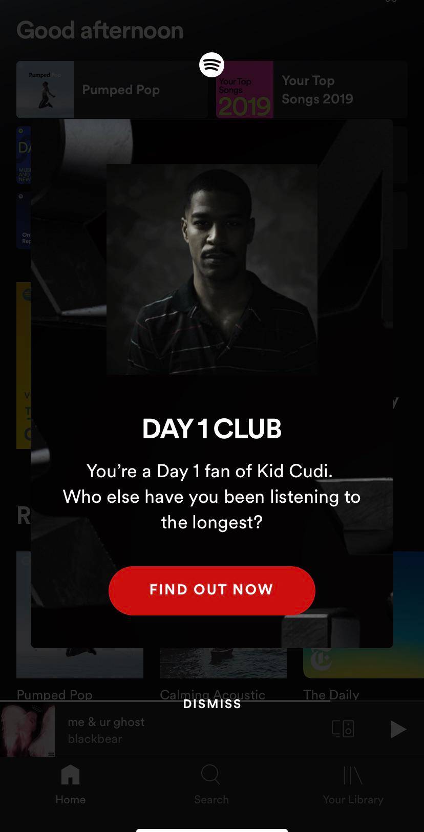 Spotify knows I’m a day one! | Scrolller