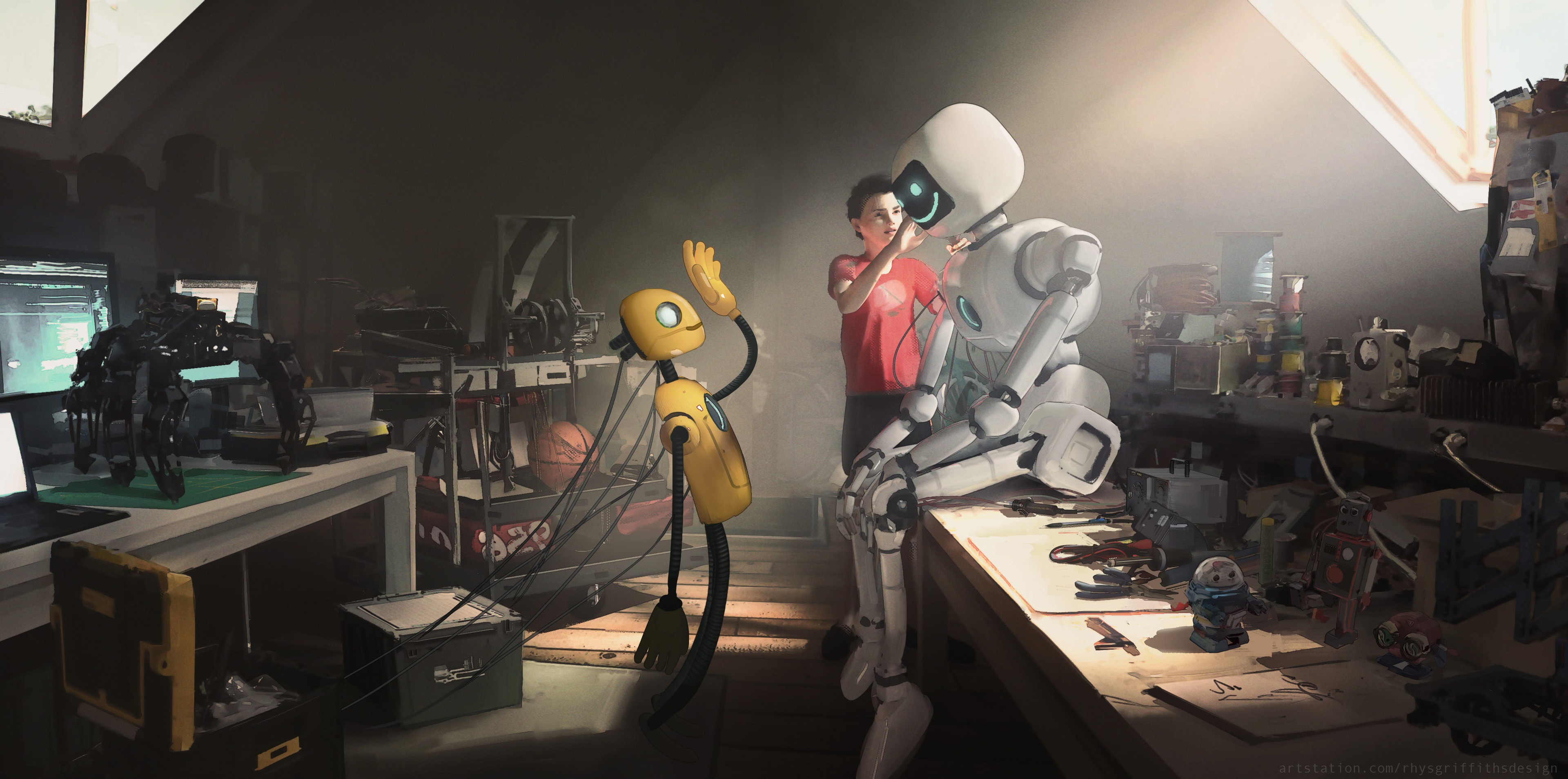 Squareman and Bobo by Rhys Griffiths | Scrolller