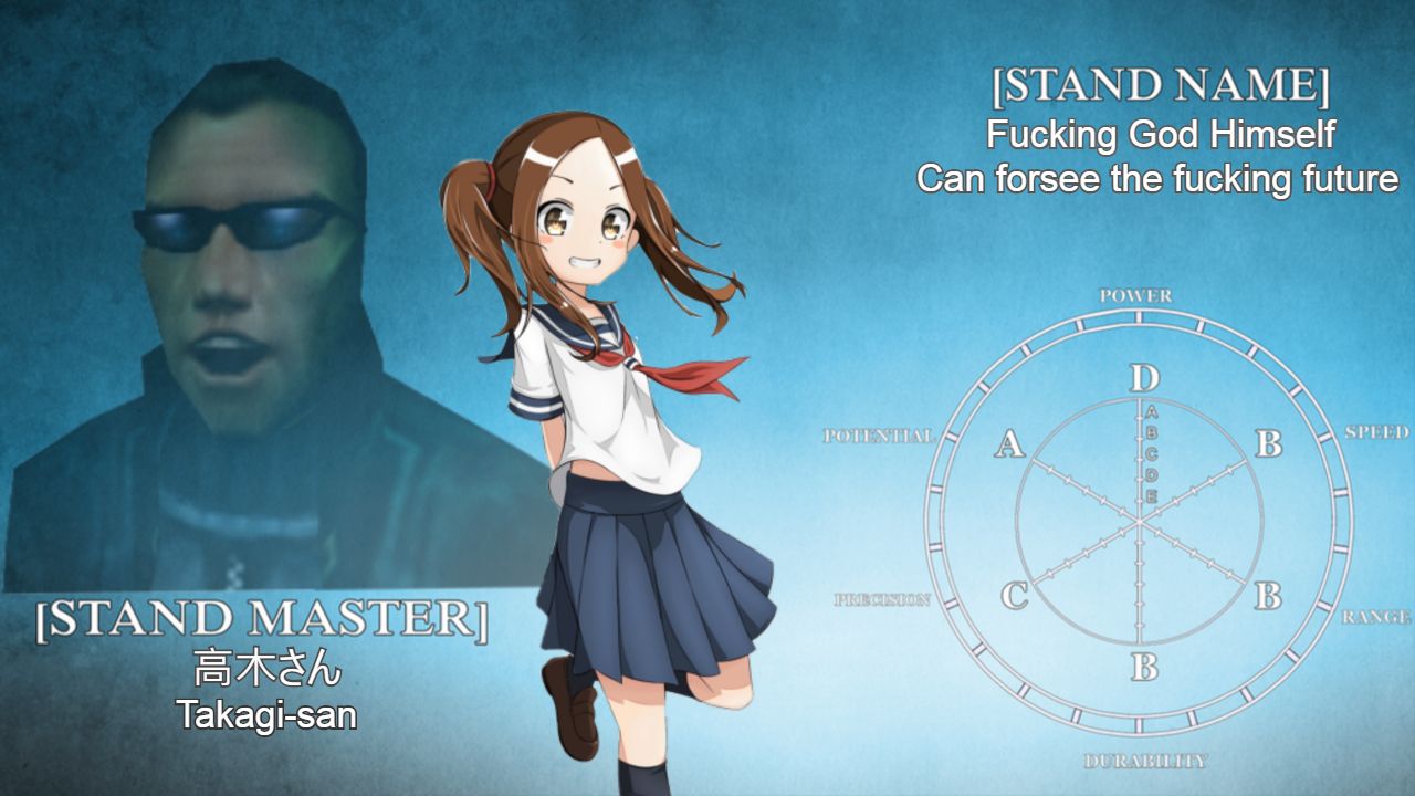 Stand user Takagi (NSFW Tagged cause of foul language) | Scrolller