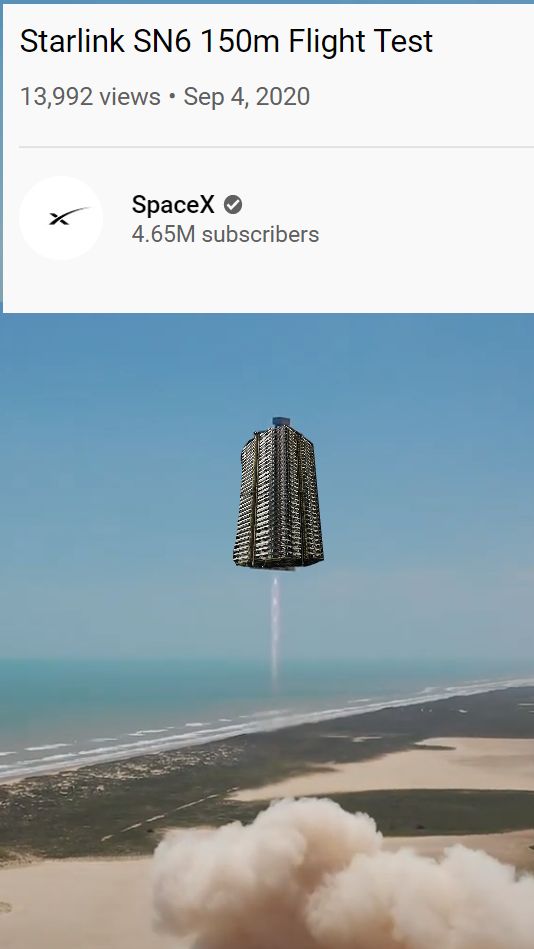 Starlink SN6 Successful 150m hop! | Scrolller