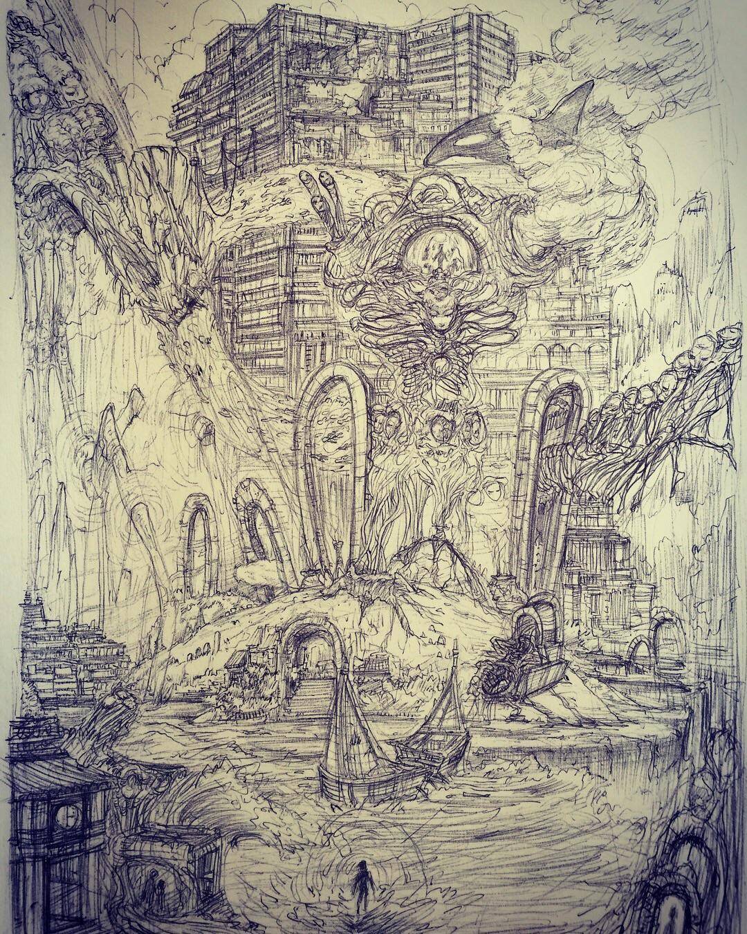 Started with a scribble and ended up drawing this | Scrolller