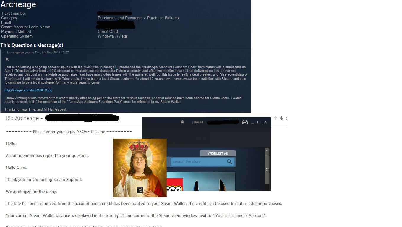 Steam is still awarding refunds to Steam Wallet for Archeage. | Scrolller