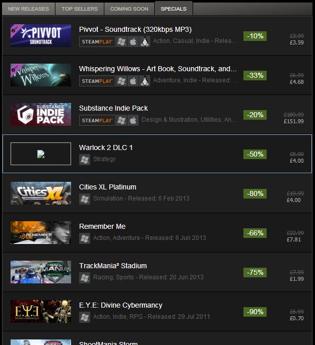 Steam Store 'Special' tab showing DLC with a broken link - what is this? | Scrolller