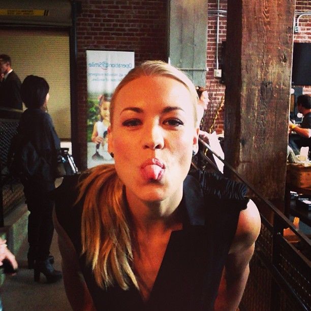 Sticking her tongue out | Scrolller