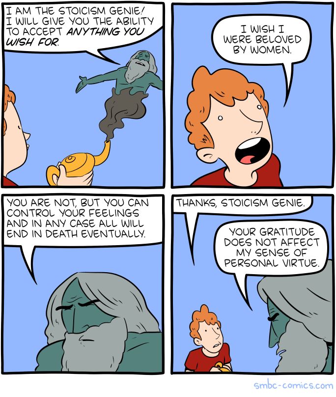 Stoic Genie - smbc-comics.com | Scrolller