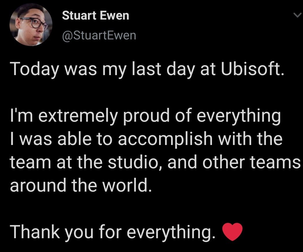 [Stuart] leaves Ubisoft | Scrolller