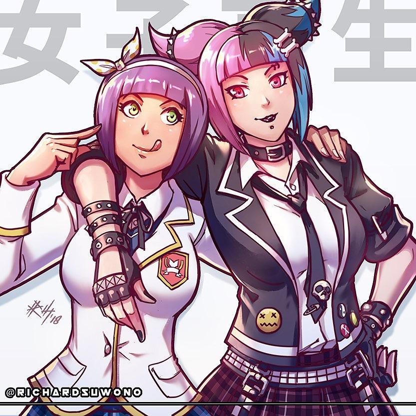 Studious Juri and Menat | Scrolller