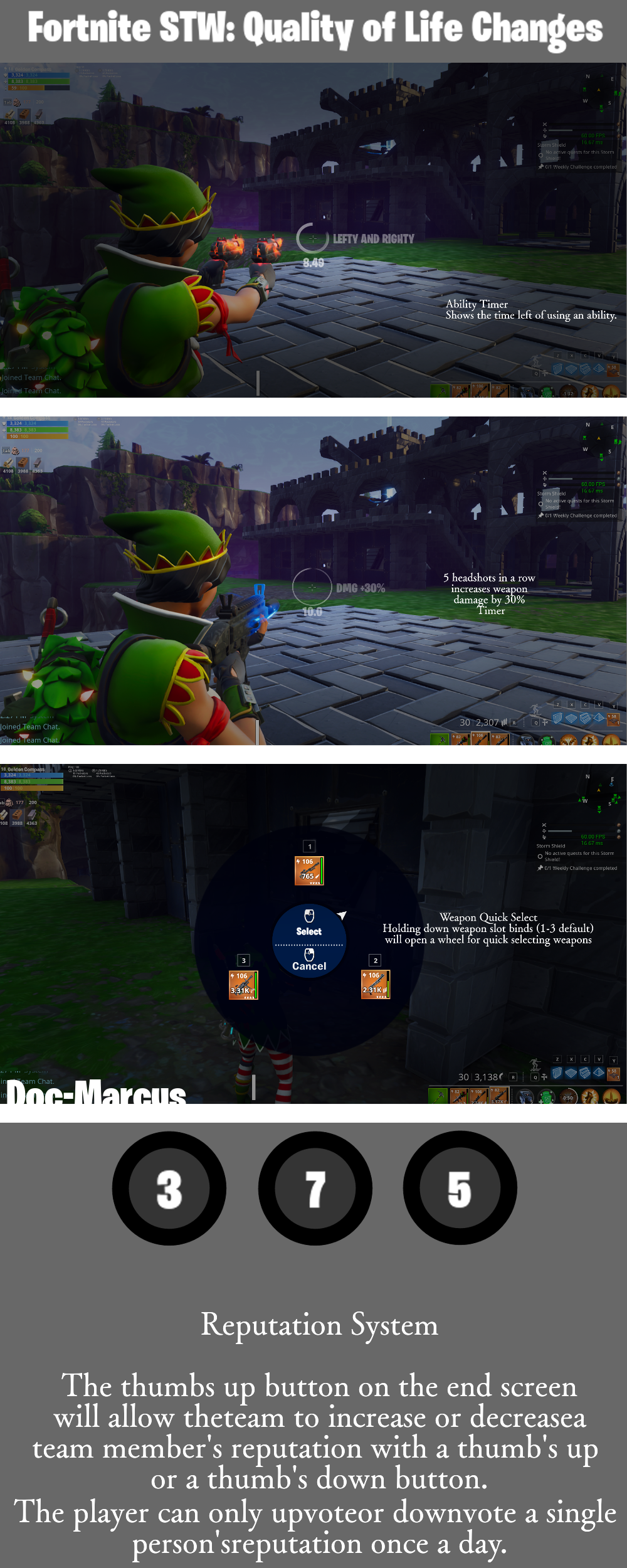 STW Quality of Life Improvements / Changes | Scrolller