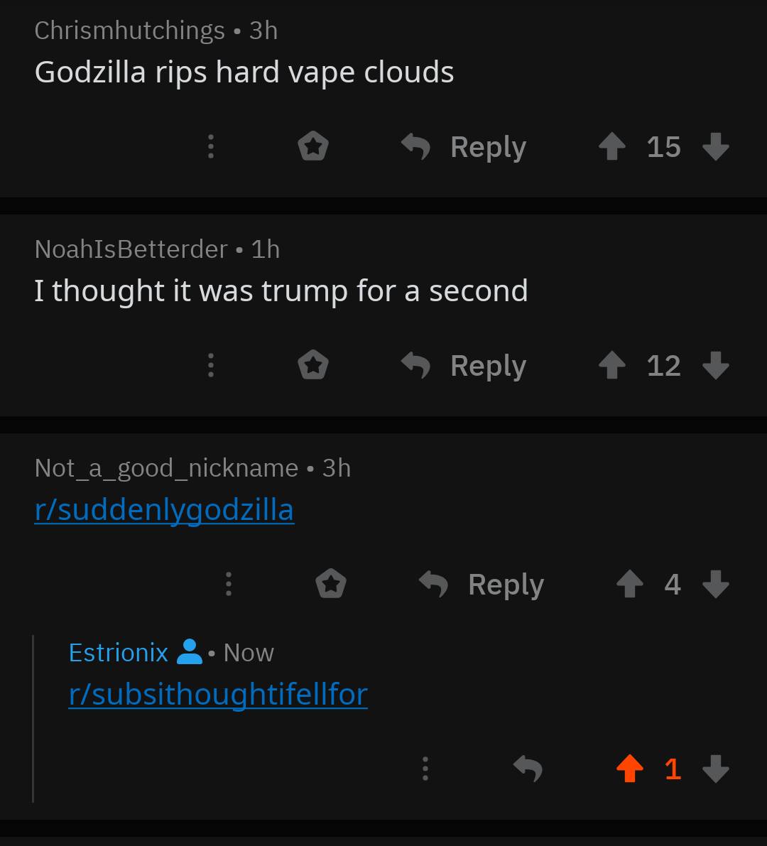 Suddenly Godzilla | Scrolller