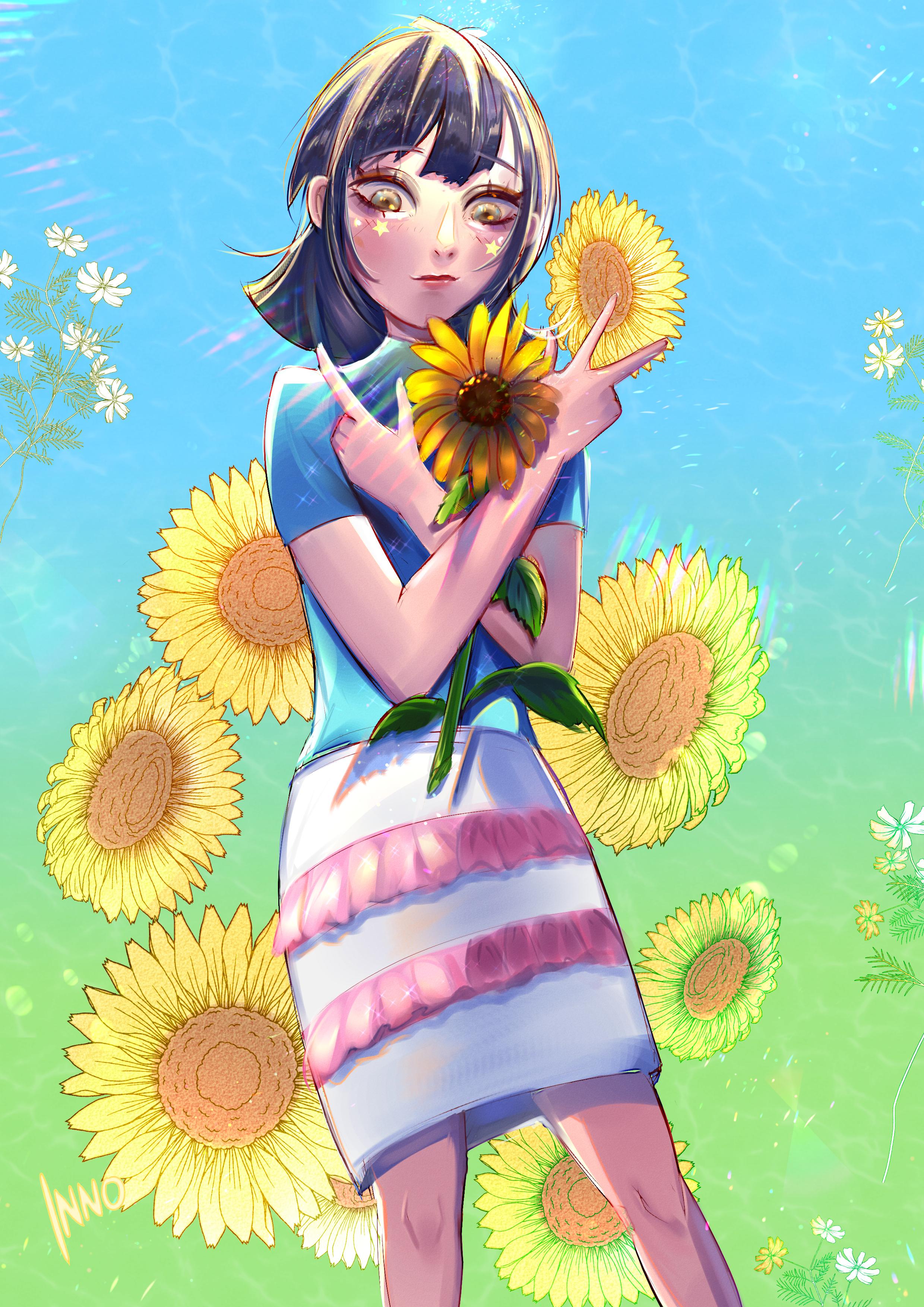 Sunflower Girl Fan Art 🌻💗☁️ | Scrolller