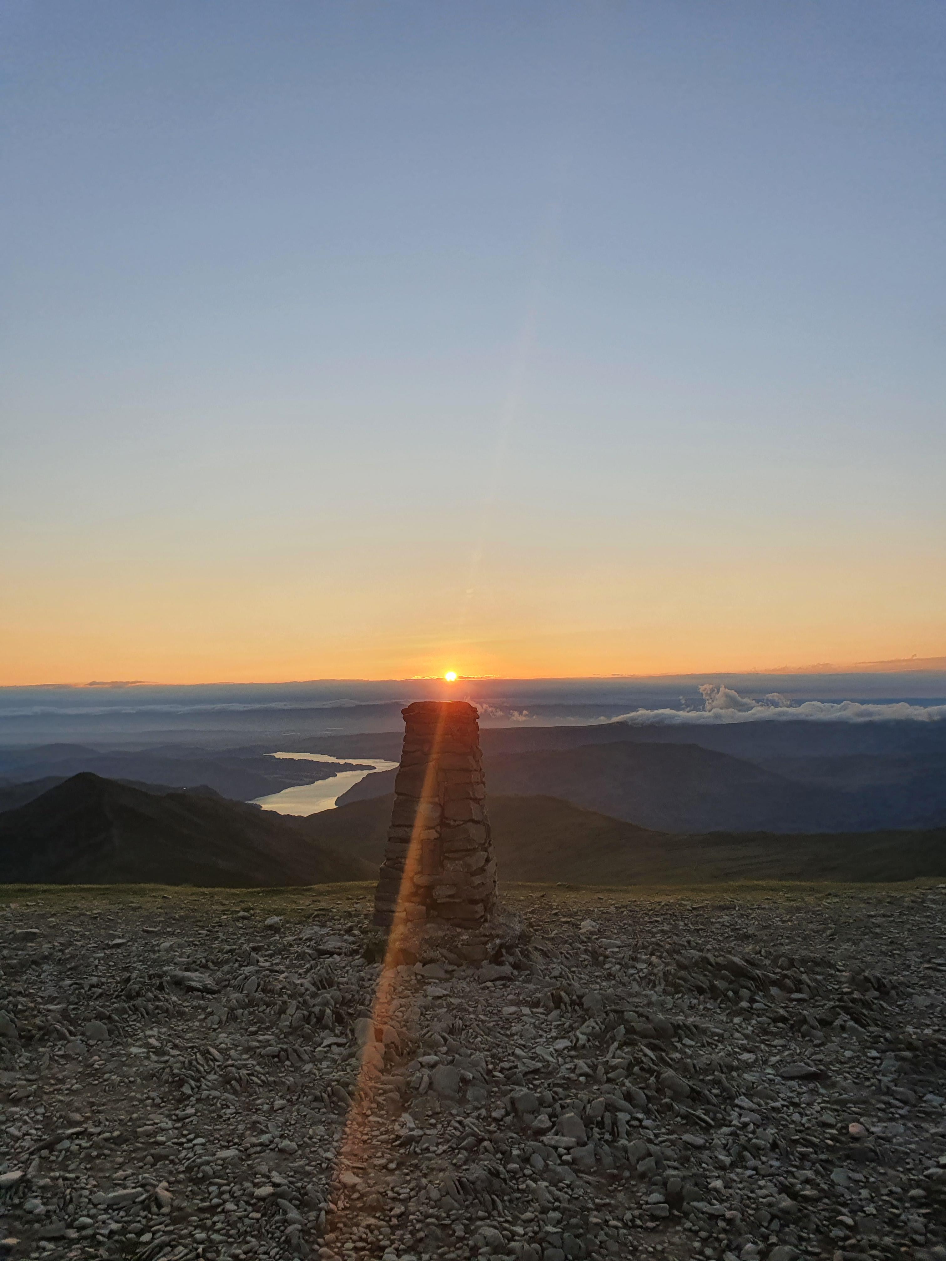 Sunrise from Helvellyn summit, lake District UK. | Scrolller