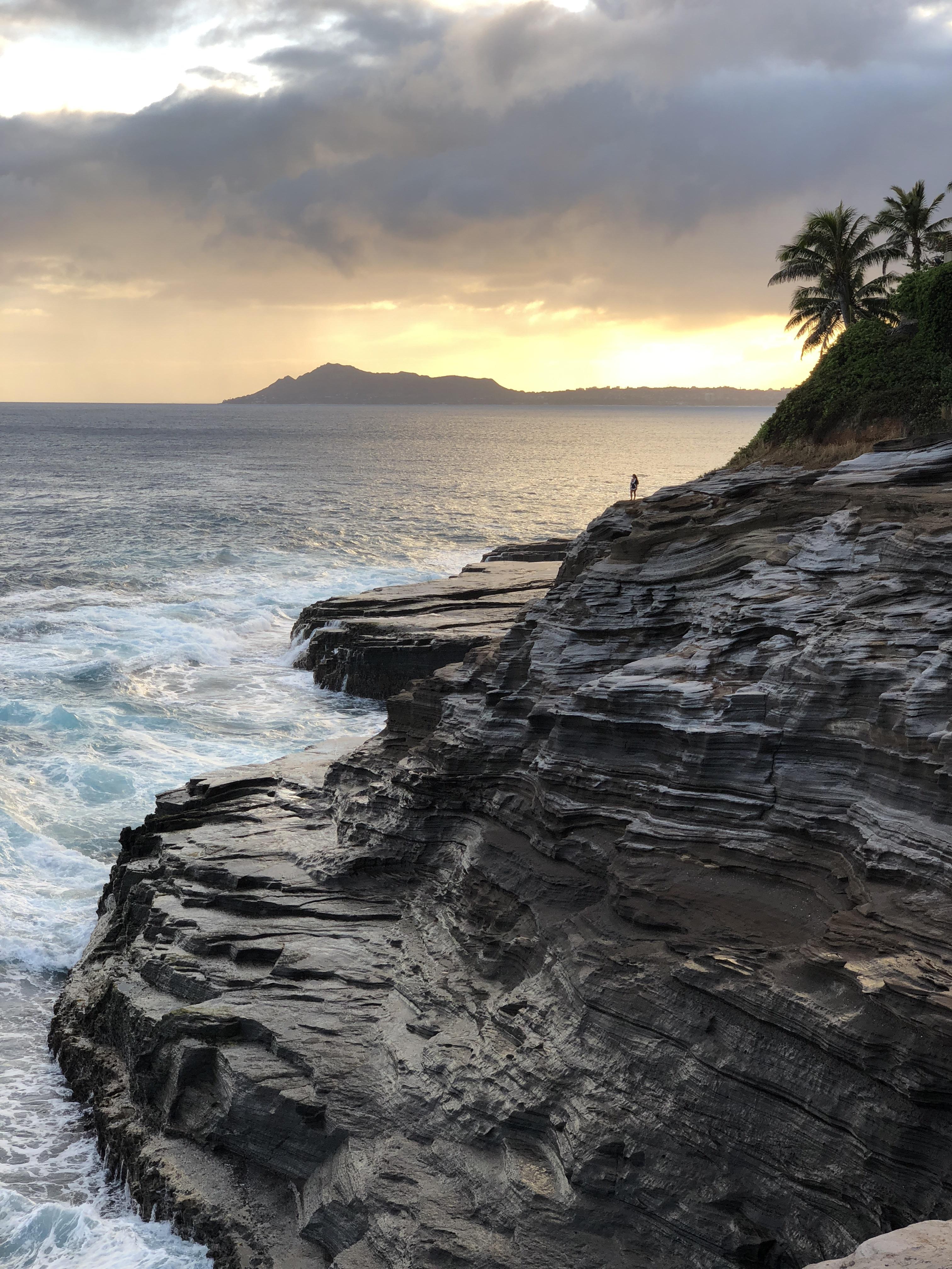Sunset at Spitting Caves as of right now (6:45 pm) | Scrolller