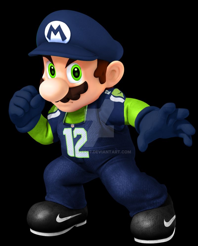 Super Mario Seahawks Edition | Scrolller