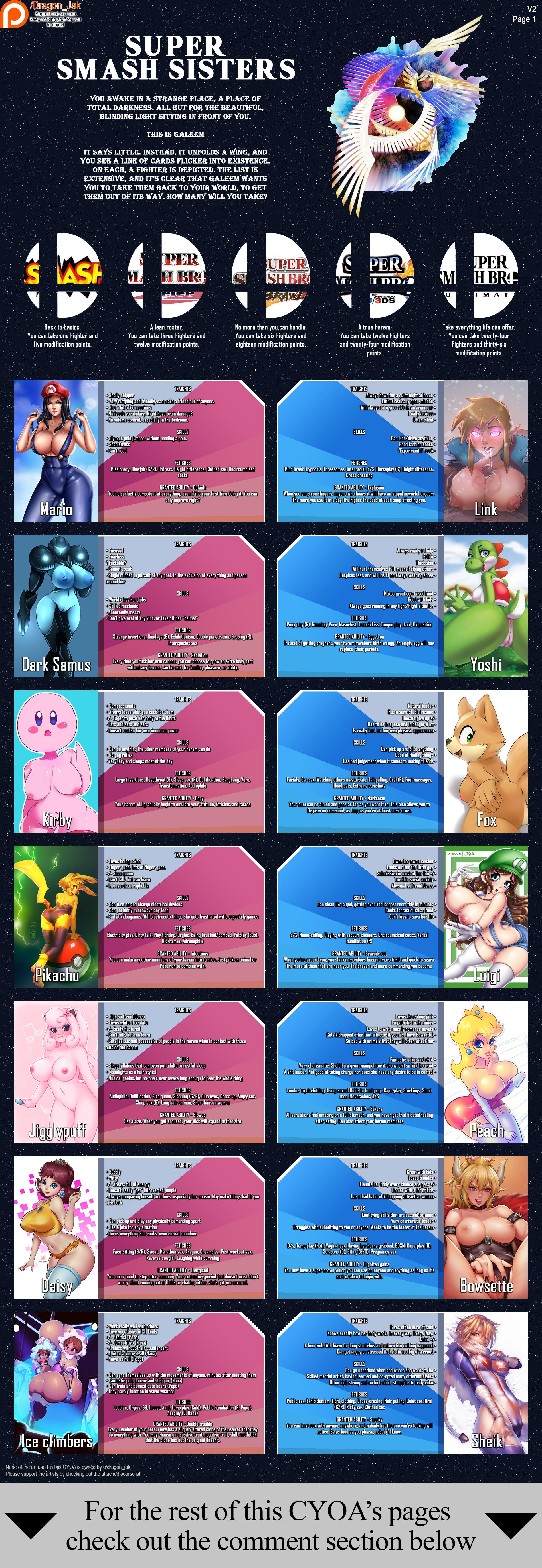 Super Smash Sisters - Everyone is here! (V2) [OC] [CYOA] | Scrolller