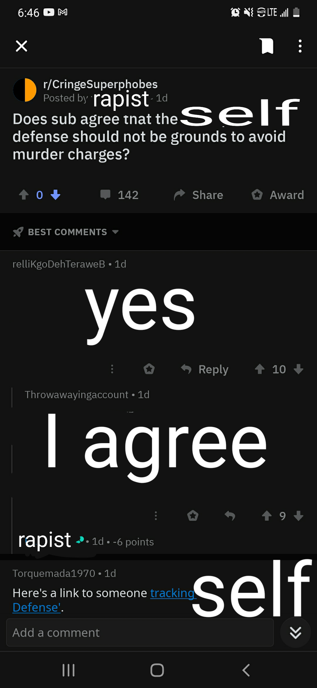 Superphobes support rape | Scrolller