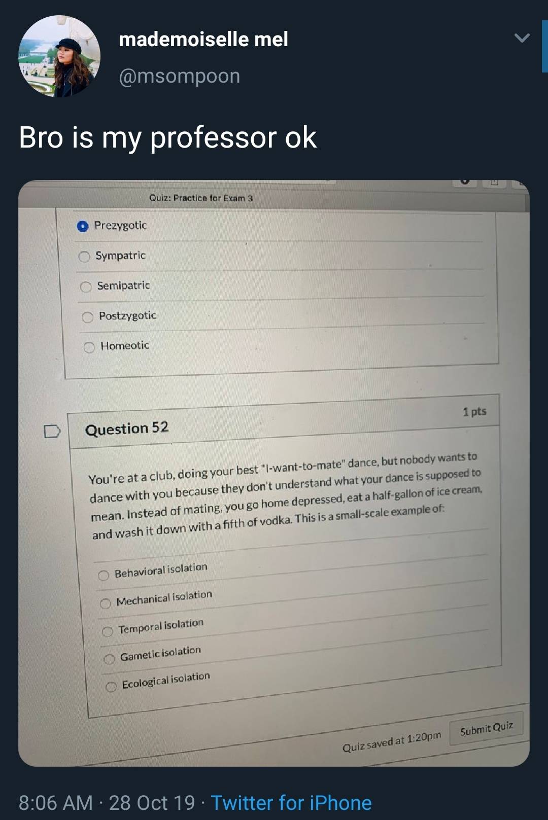 Suspiciously specific exam question.... | Scrolller