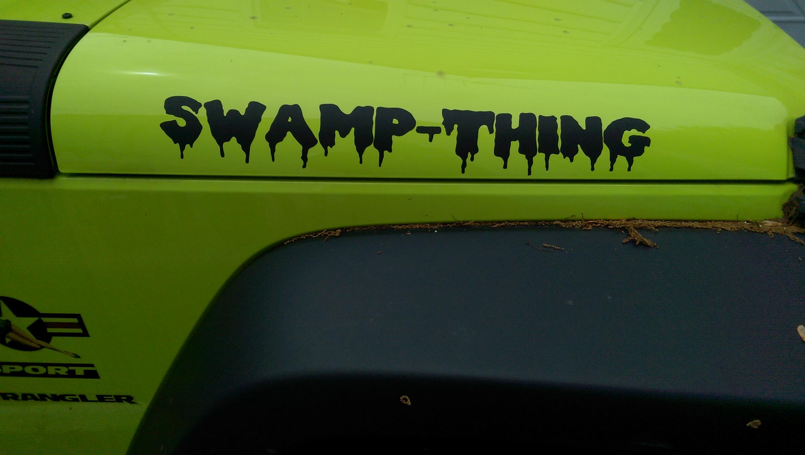 Swamp Thing Hood Decal for the Jeep | Scrolller
