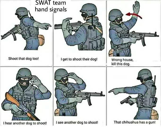 SWAT Team hand signals | Scrolller