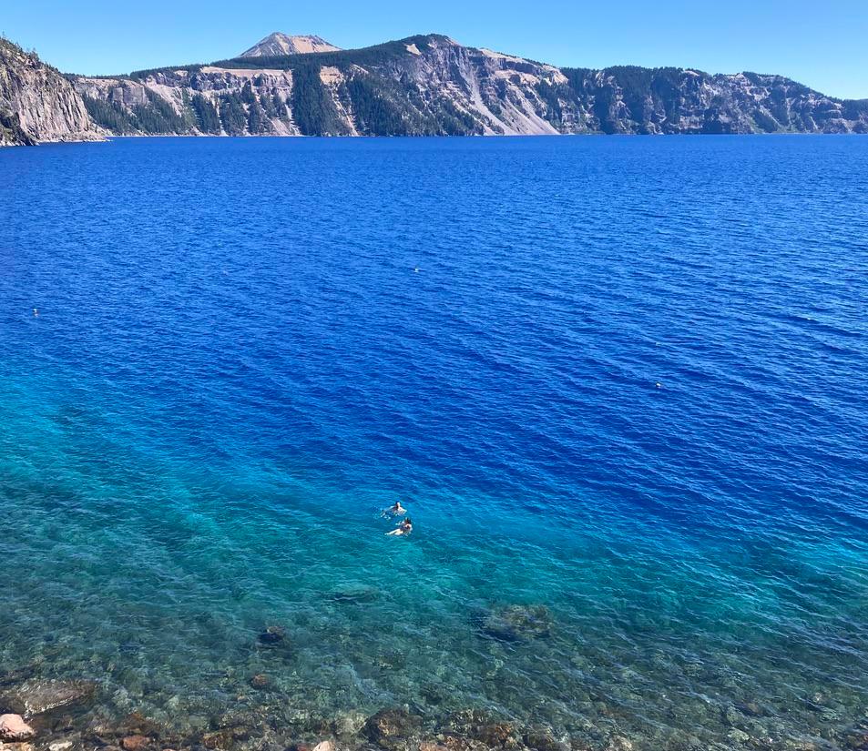 Swimming in Crater Lake's crystal clear waters | Scrolller