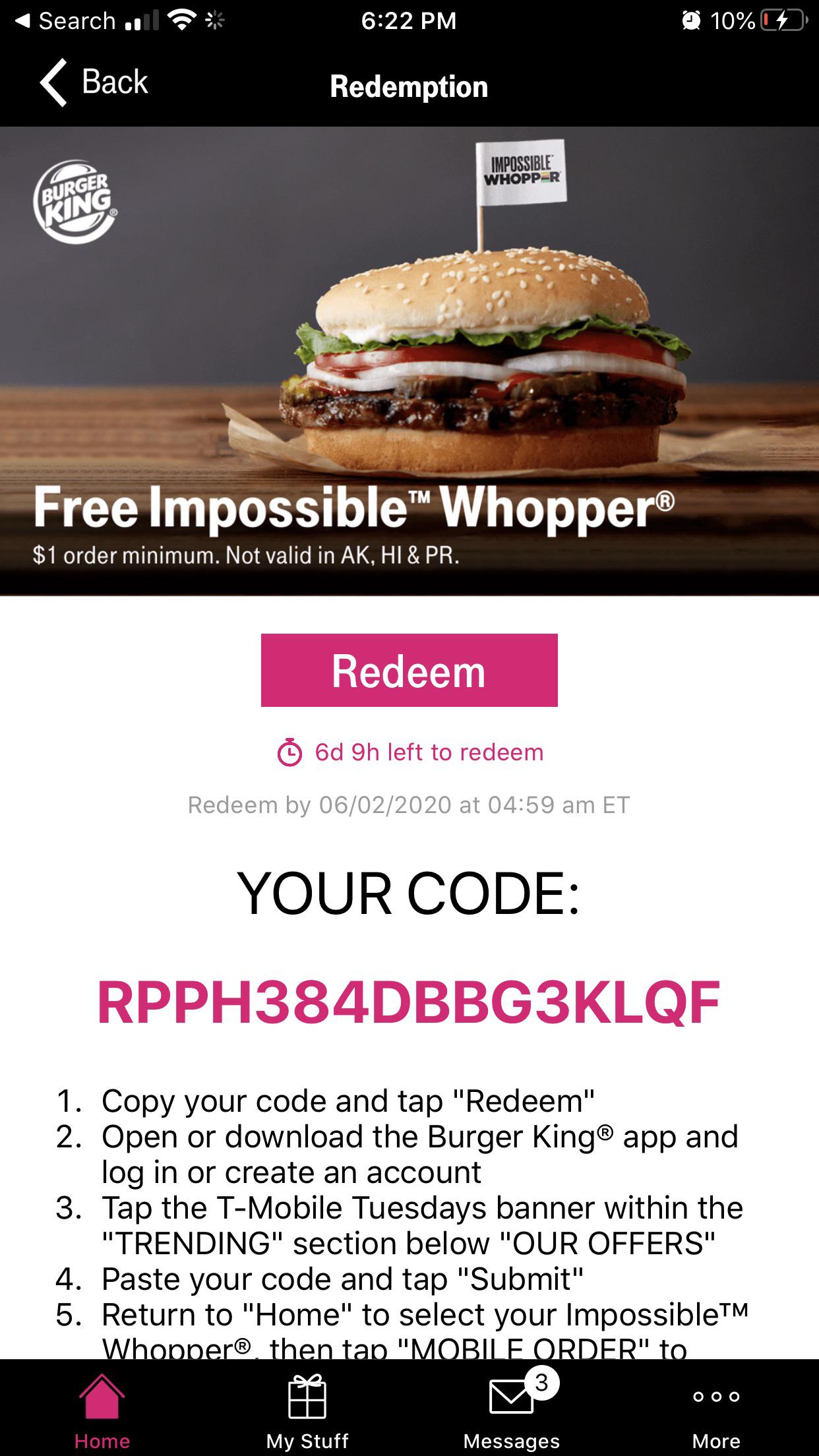 T-Mobile Tuesday whopper | Scrolller