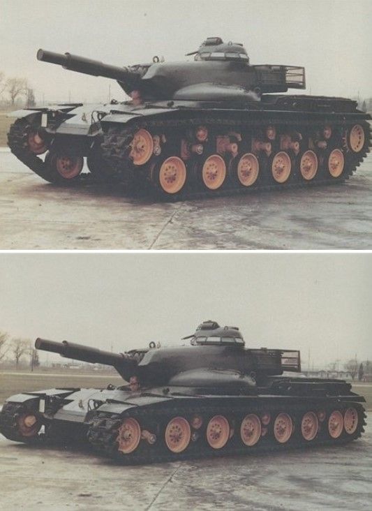 T95 medium tank chassis with a M60A2 turret, demonstrating its hydropneumatic suspension | Scrolller