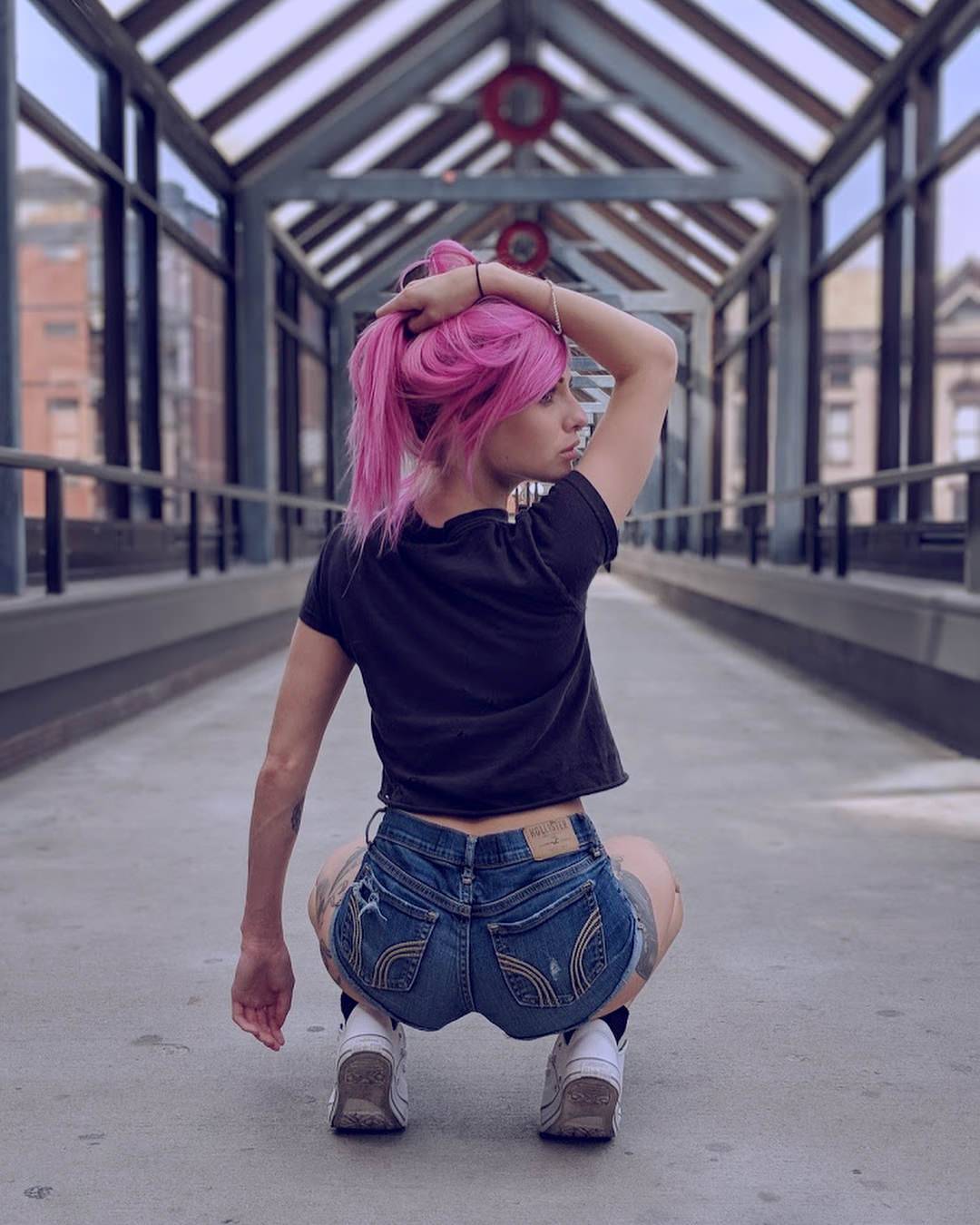 Tabby on a catwalk | Scrolller