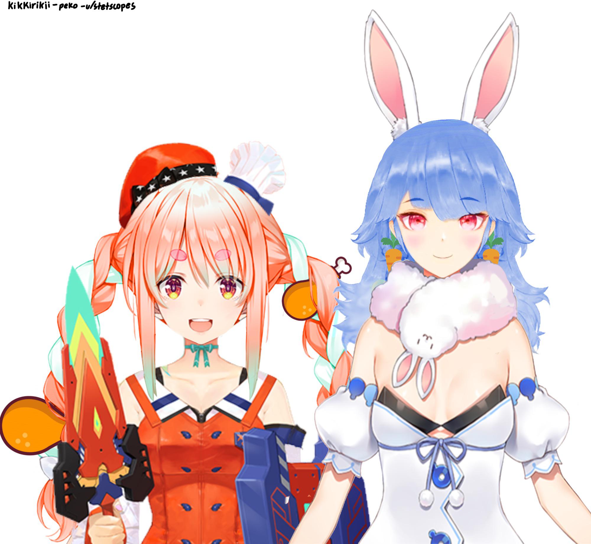 Takanashi Pekora and Usada Kiara | Scrolller