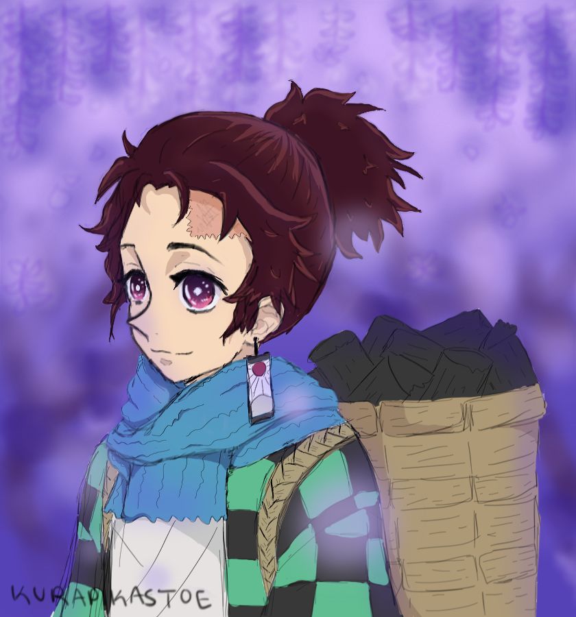 tanjiro with long hair | Scrolller