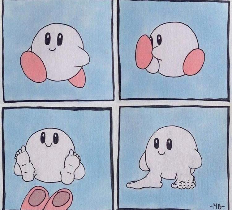 thanks i hate big feet kirby | Scrolller