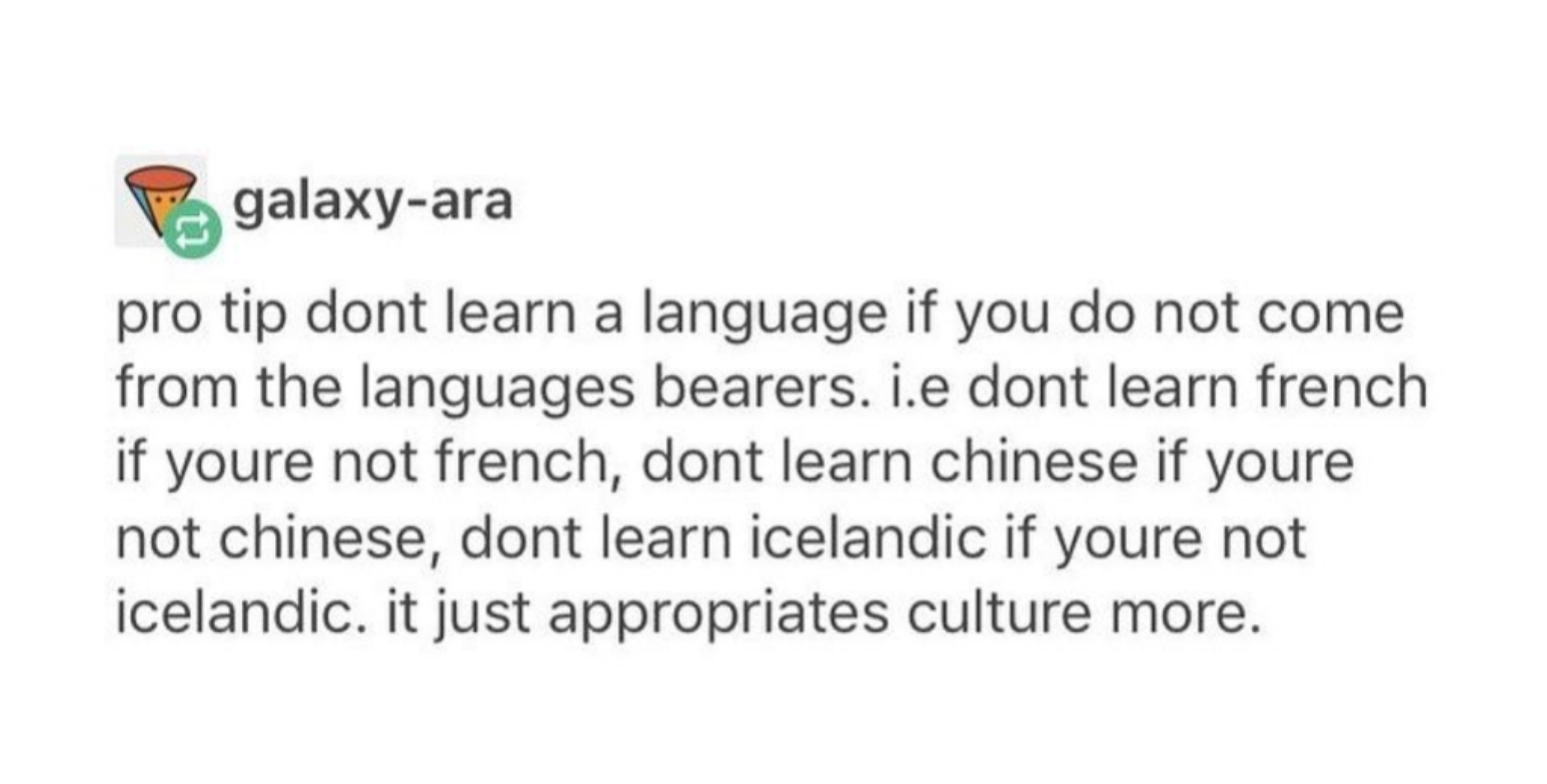 Language gatekeeping | Scrolller