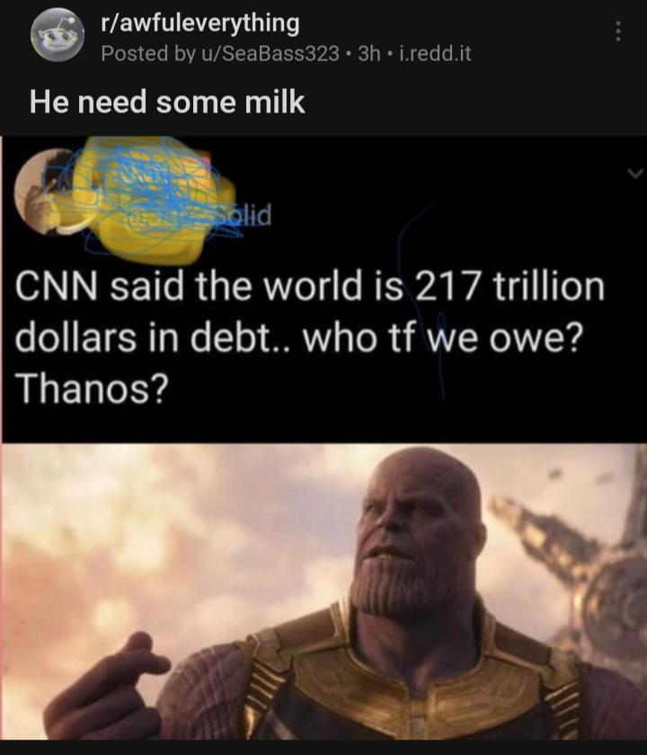 Thanos is pretty awful I guess | Scrolller