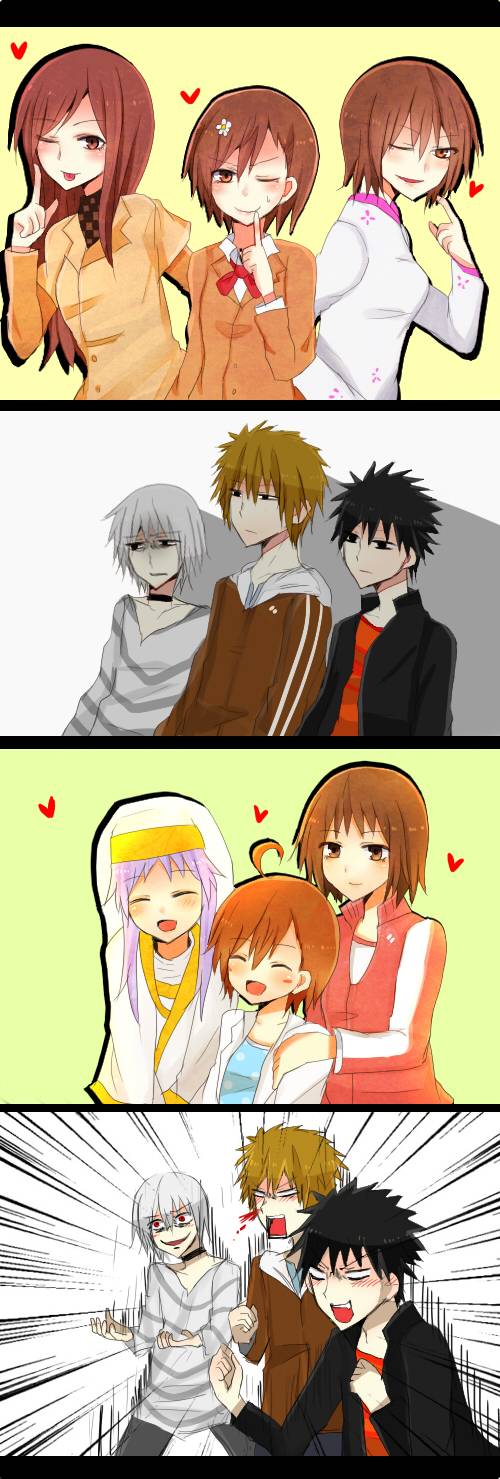 the 3 heros and their reactions to the girls that surround them | Scrolller