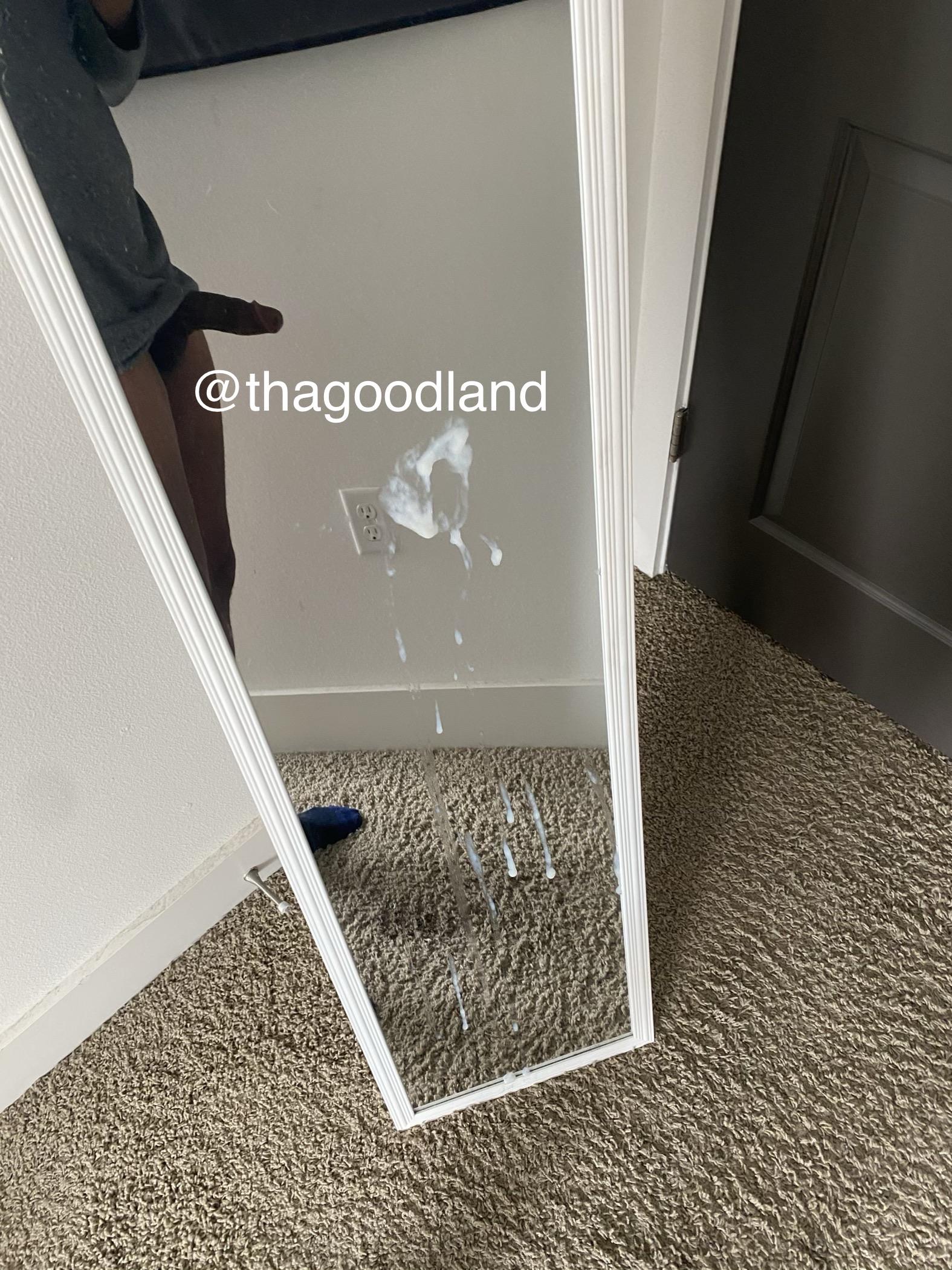 The aftermath of busting all over my mirror | Scrolller