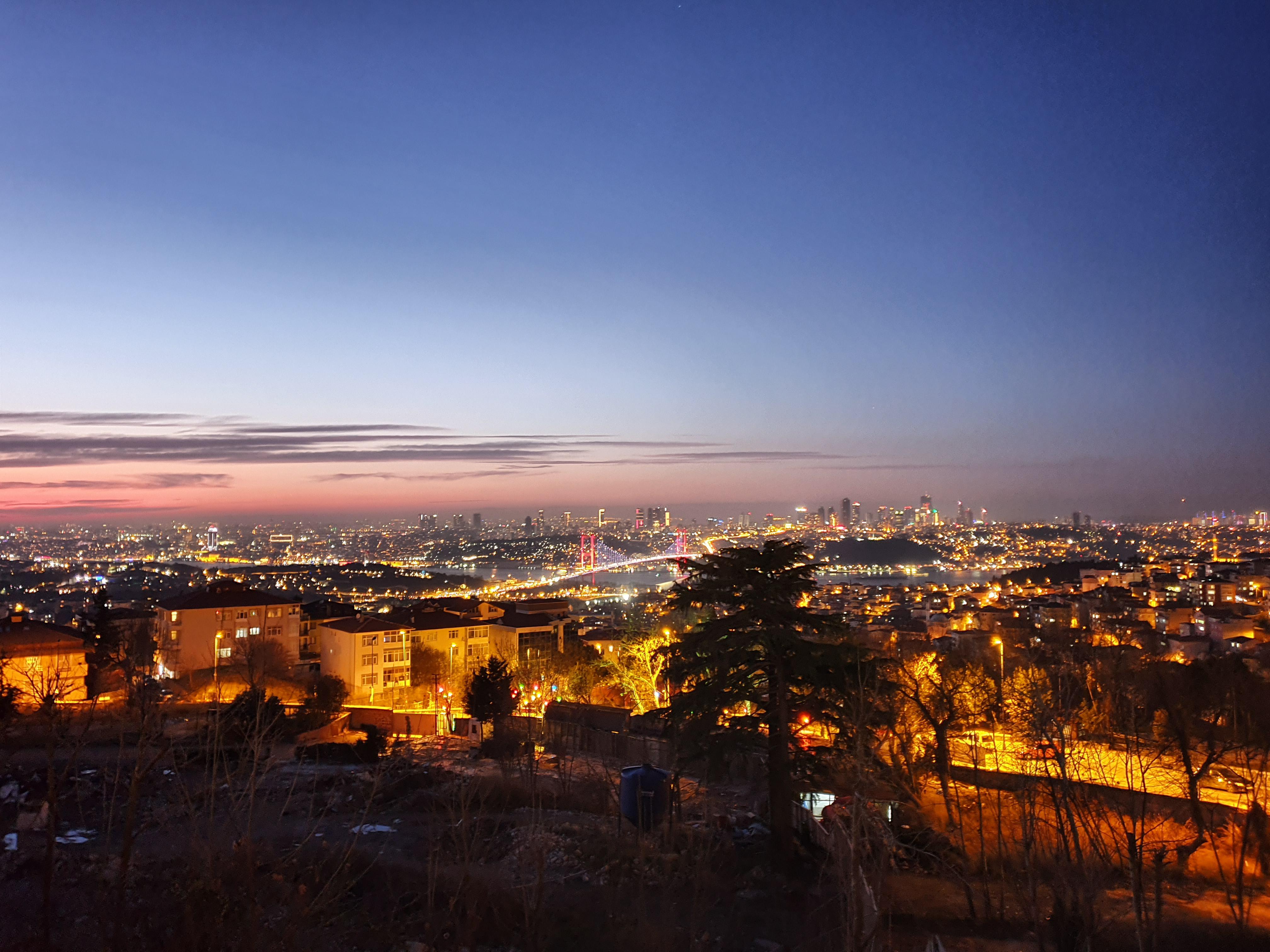 The Bosphorus & first bridge views from Istanbul Asian side. #Istanbul #bosphorus #turkey ...