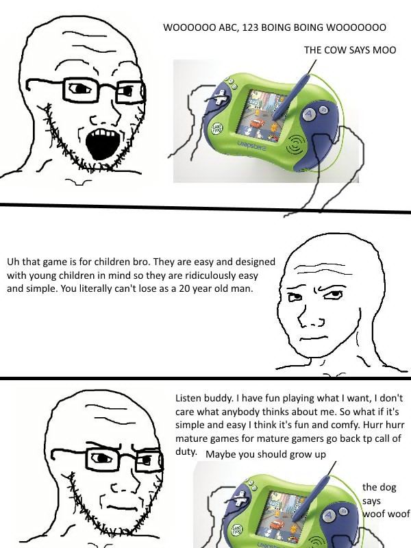 The boys arguing about games in a nutshell | Scrolller