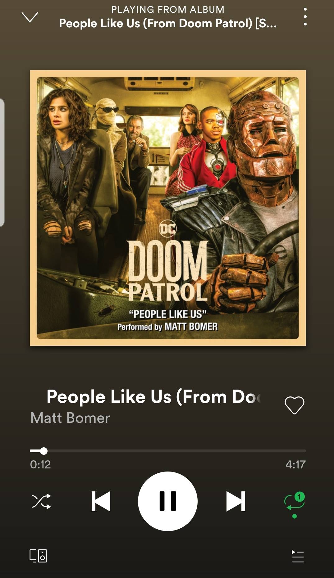 The Doom Patrol cover of PEOPLE LIKE US is live on Spotify and iTunes! | Scrolller