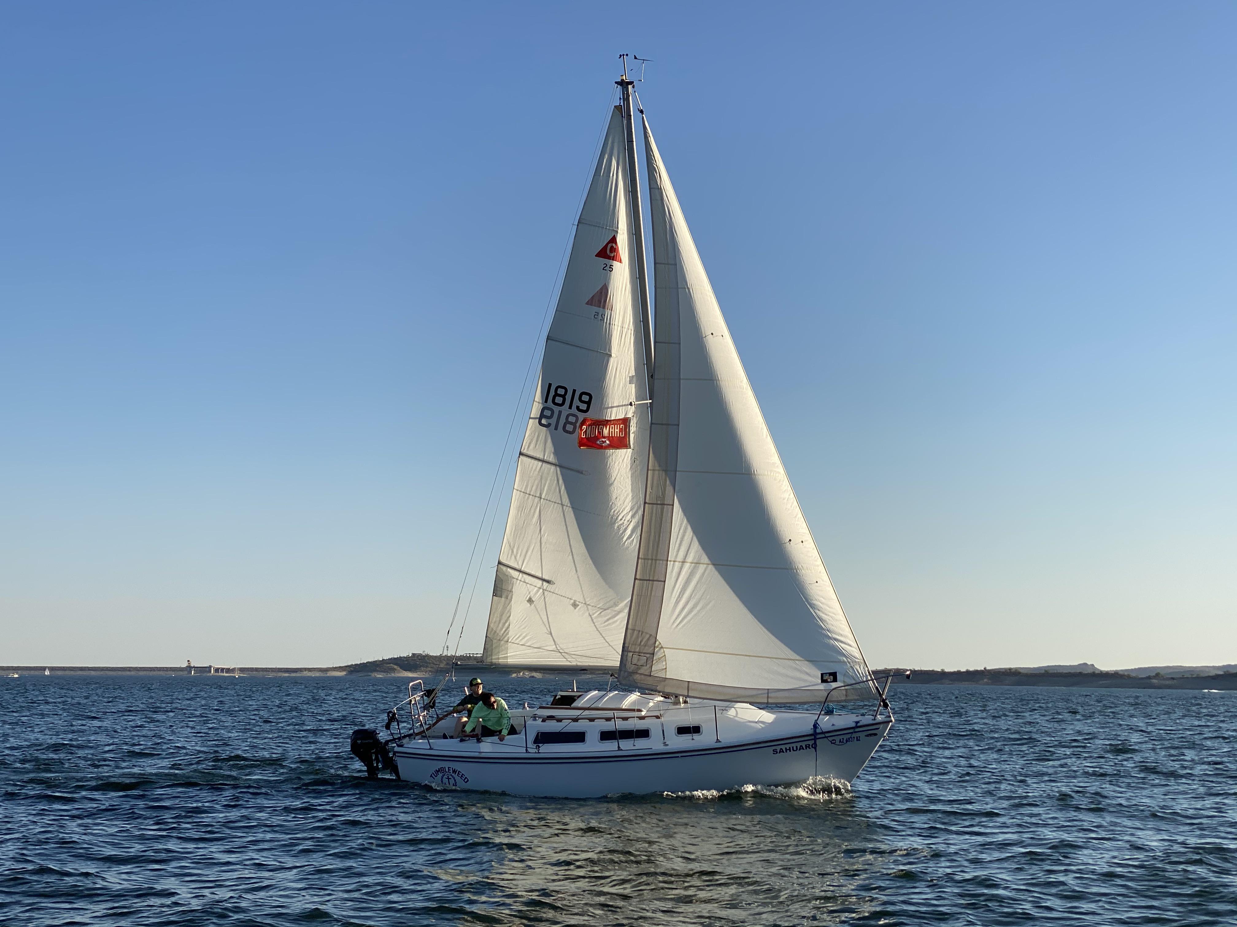 The end of our first summer learning to sail! C25 Lake Pleasant, Arizona | Scrolller