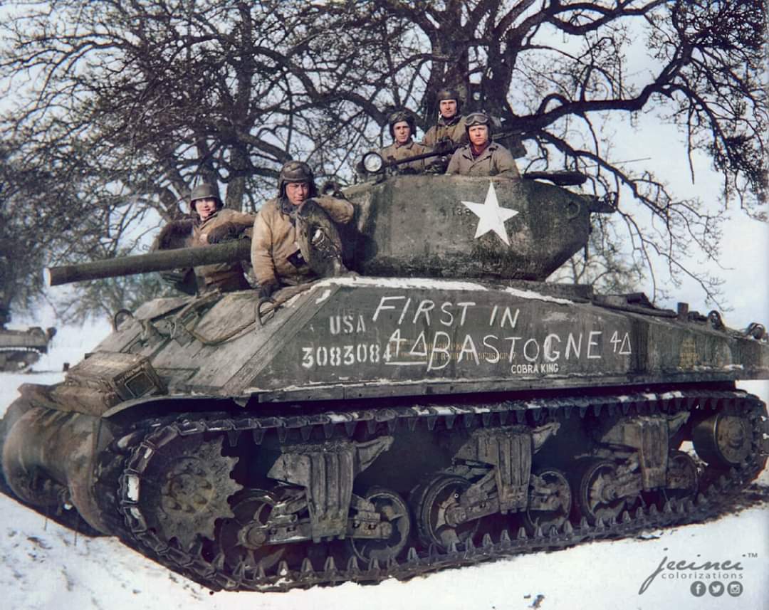 The "First in Bastogne" M4A3E2 Jumbo Sherman. | Scrolller