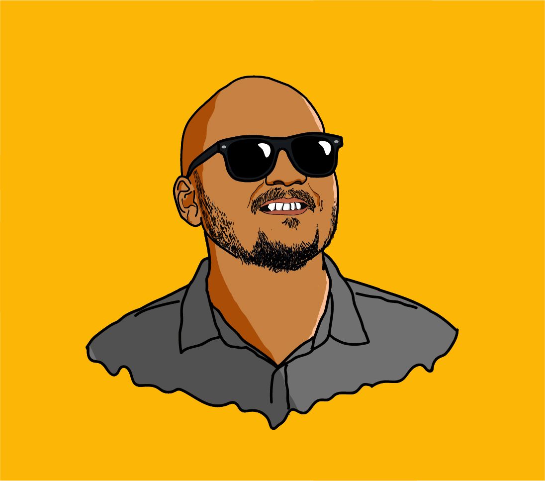 The first vector art I tried drawing 2 weeks ago in Adobe Illustrator. Well, I chose my own ...