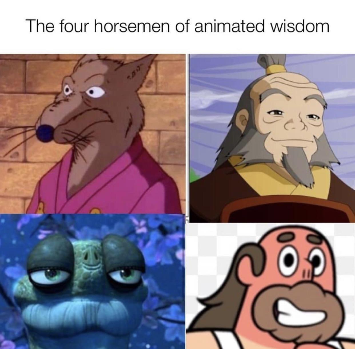 The four horsemen of animated wisdom | Scrolller