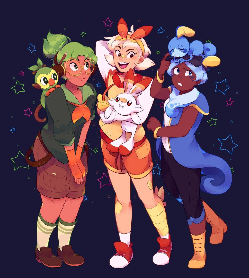 The Galar Starters by Sangled | Scrolller