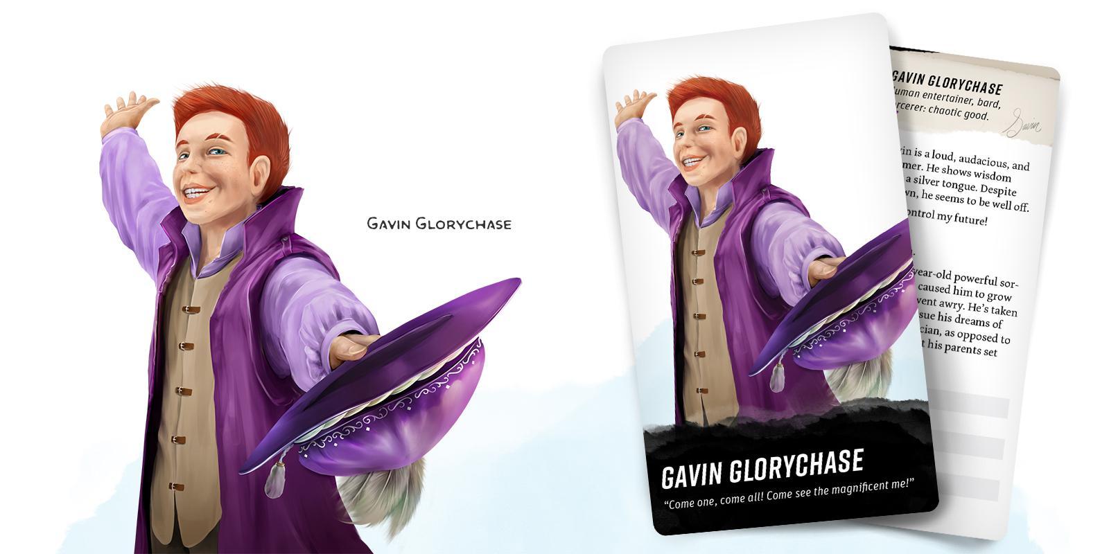 {The Griffon's Saddlebag} Gavin Glorychase | Human bard or sorcerer, chaotic good | Scrolller
