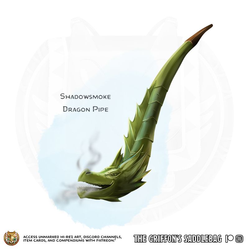 {The Griffon's Saddlebag} Shadowsmoke Dragon Pipe | Wondrous item | Scrolller