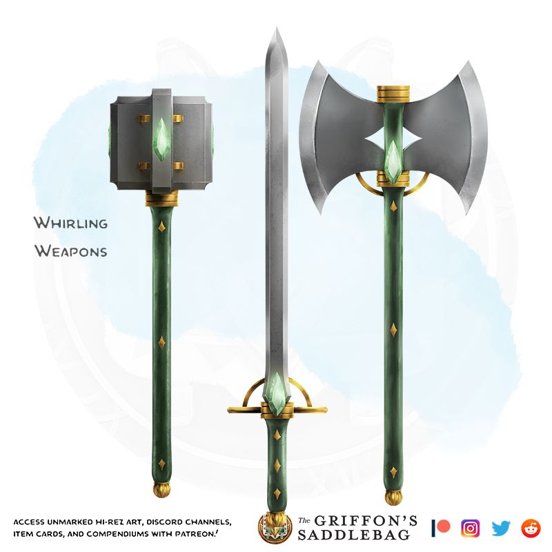{The Griffon's Saddlebag} Whirling Weapons | Weapon (any melee weapon without the special or two ...