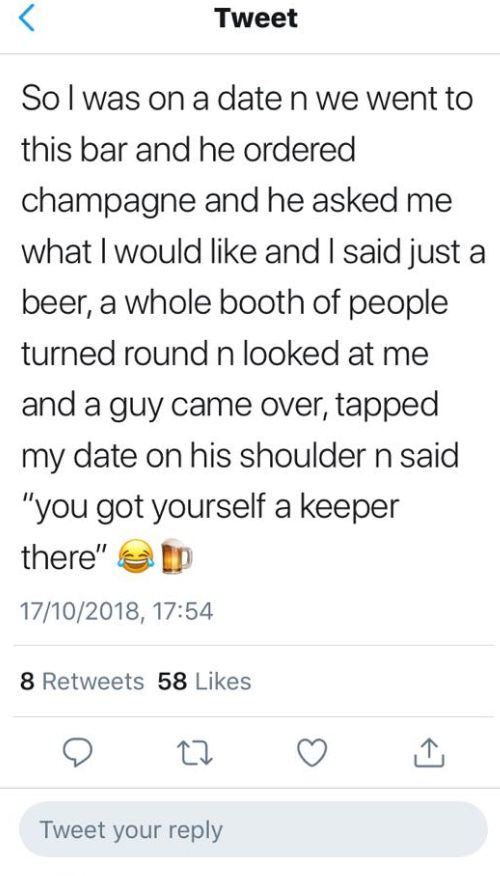 The lady ordered a BEER? breaking gender stereotypes everywhere she goes! | Scrolller