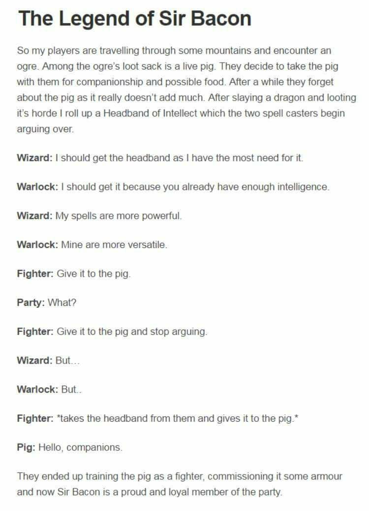 The Legend of Sir Bacon. | Scrolller