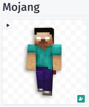 The minecraft account named "Mojang" has a Herobrine Skin | Scrolller