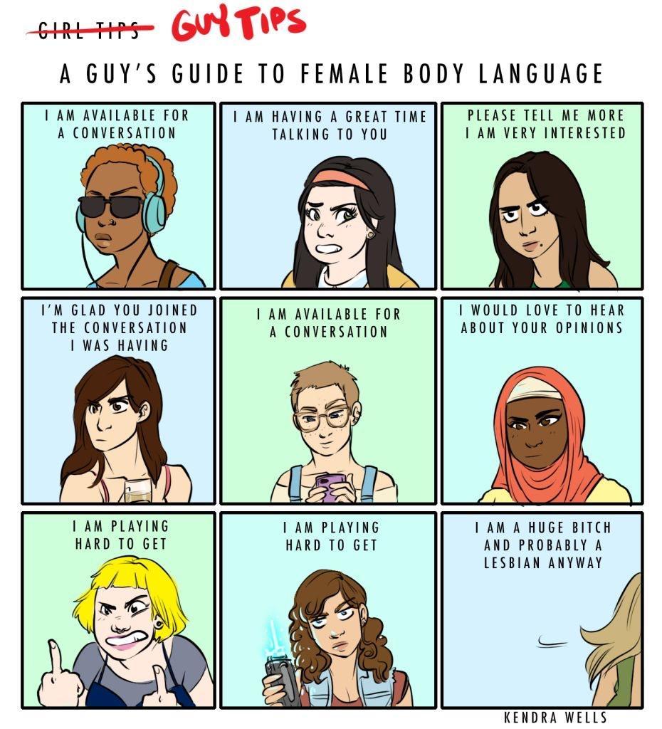 The neckbeard's guide to feeeeeeeeemale body language | Scrolller