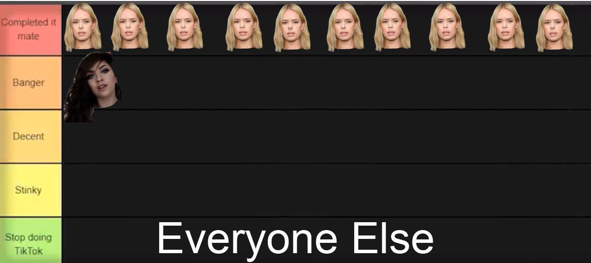 The only correct TikTok tierlist | Scrolller